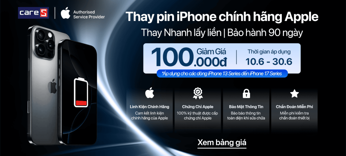 Bảng giá thay pin iPhone chi tiết: Cập nhật mới nhất 2026