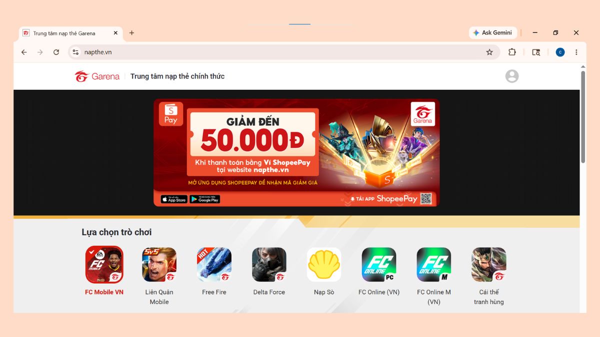 Cách Nạp Thẻ Free Fire (FF) 2026: An Toàn, Chiết Khấu Cao
