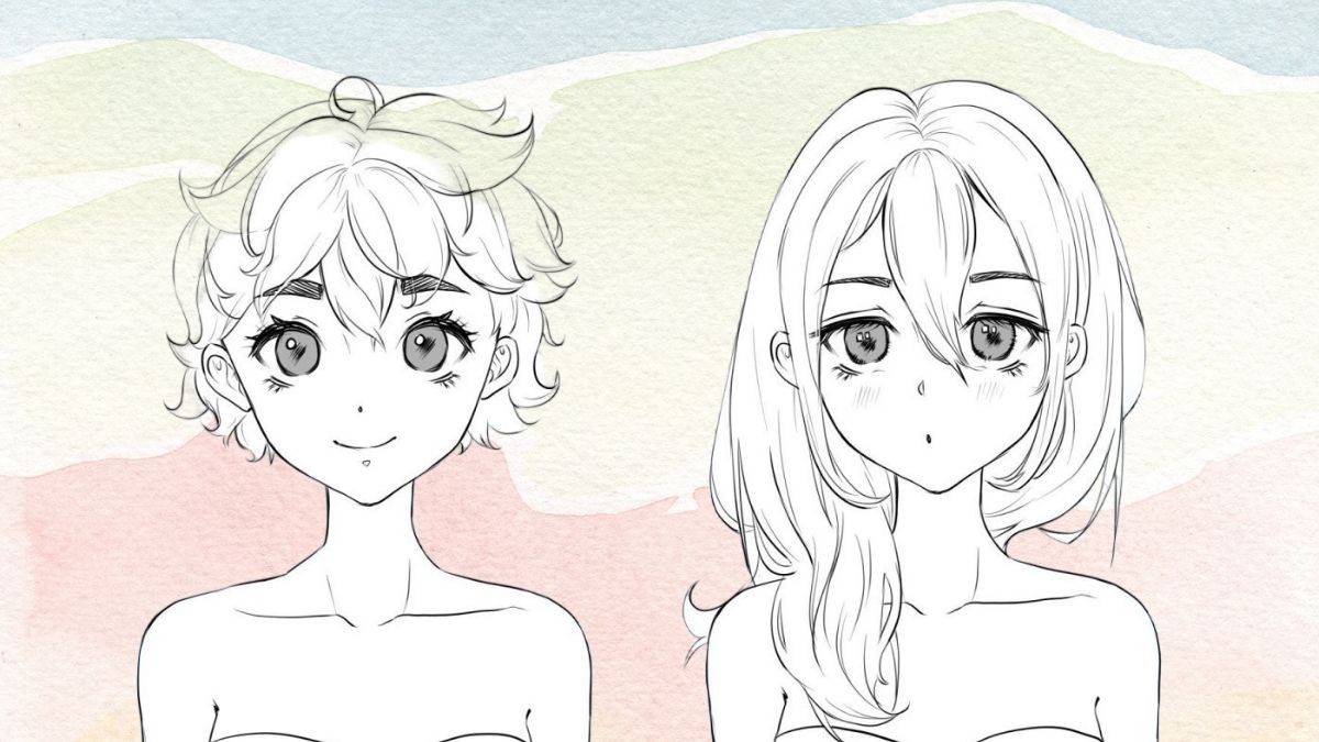 Tổng hợp các cách vẽ tóc anime nữ đẹp nhất