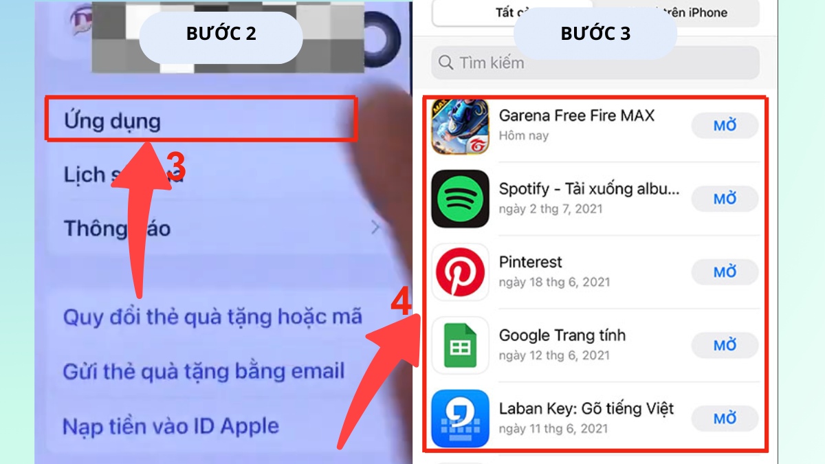 Cách xóa lịch sử ứng dụng trên App Store dễ dàng thực hiện