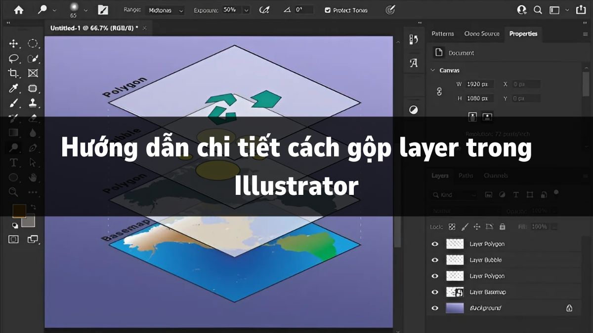 Hướng dẫn chi tiết cách gộp layer trong Illustrator