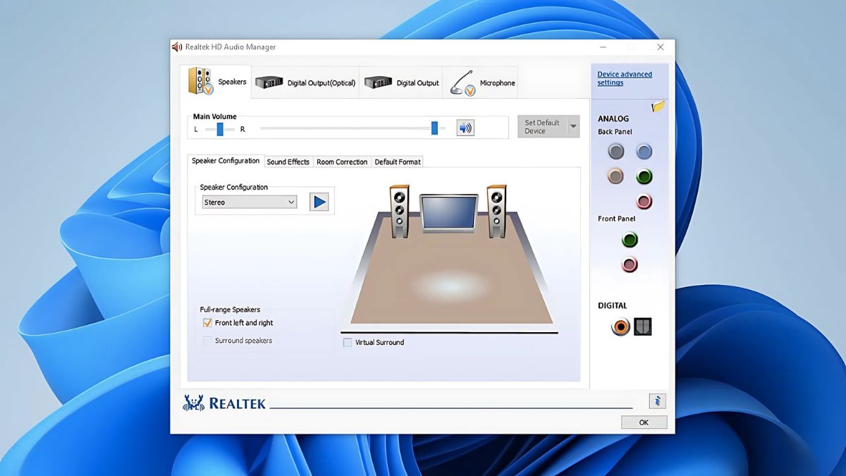 Hướng dẫn sử dụng chi tiết Realtek HD Audio Manager