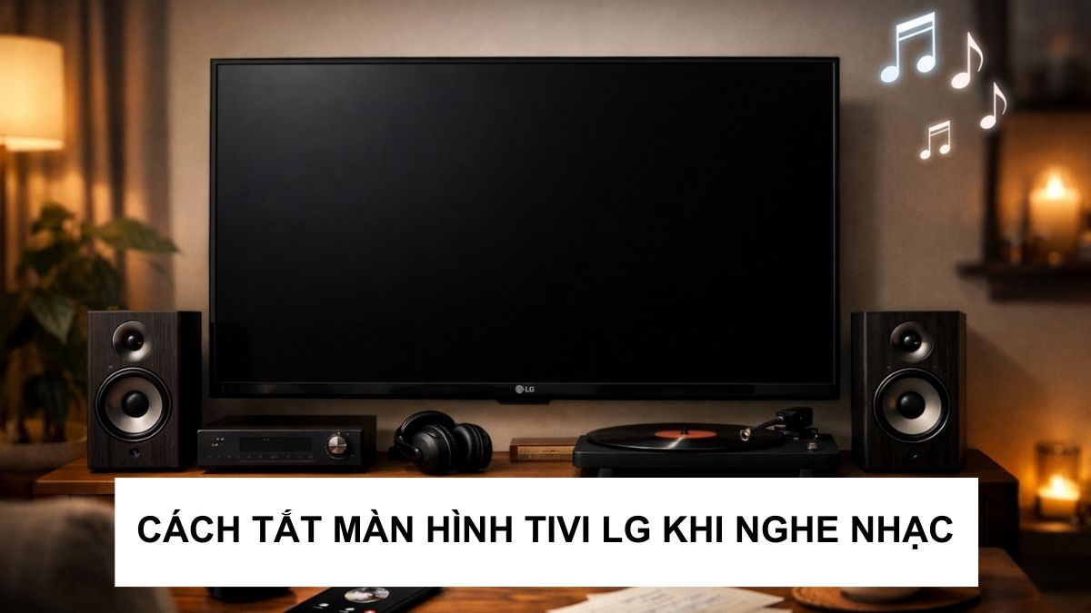 Hướng dẫn cách tắt màn hình tivi LG khi nghe nhạc đơn giản