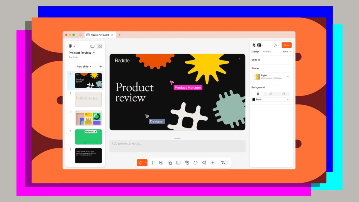 Sử dụng Figma Slide để trình bày ý tưởng thiết kế độc đáo