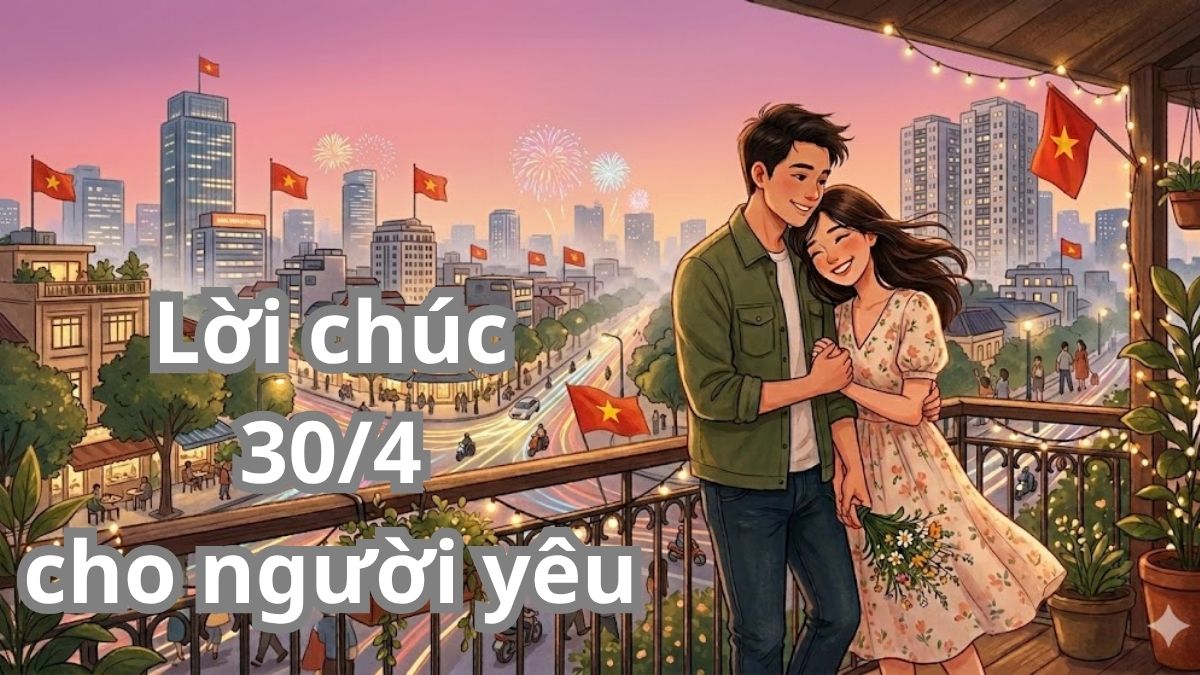50+ lời chúc 30/4 cho người yêu hay ý nghĩa nhất 2026