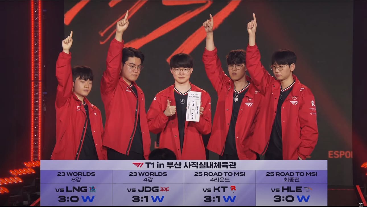 T1 quét sạch HLE, nhẹ nhàng cầm vé đến MSI 2025