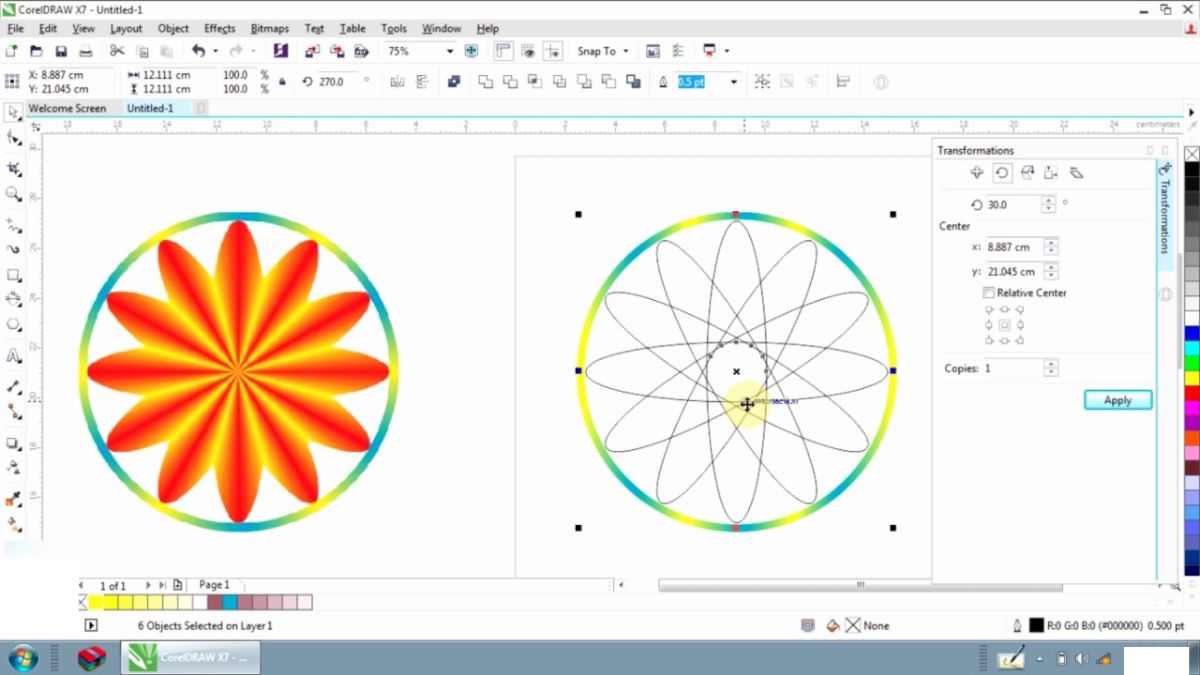 Cách đổ màu trong Corel cơ bản cho người mới bắt đầu