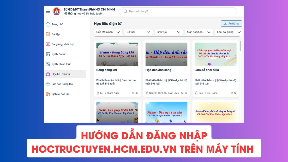 Cách đăng nhập hoctructuyen.hcm.edu.vn bằng máy tính dễ dàng