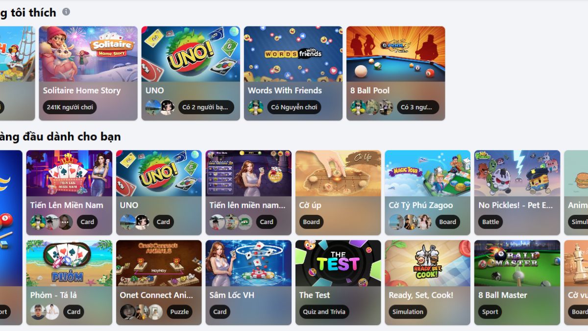 Top 10 game hay Facebook vui vẻ, nên chơi nhất