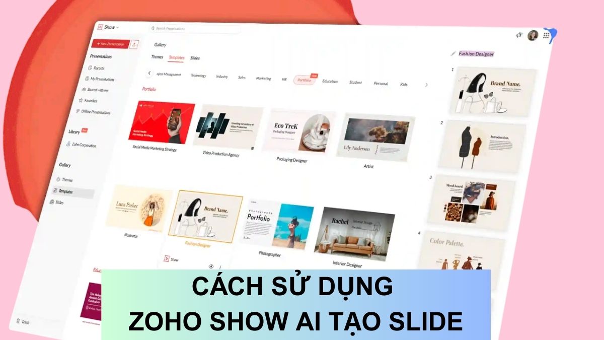 Zoho Show là gì? Cách sử dụng Zoho Show AI tạo slide