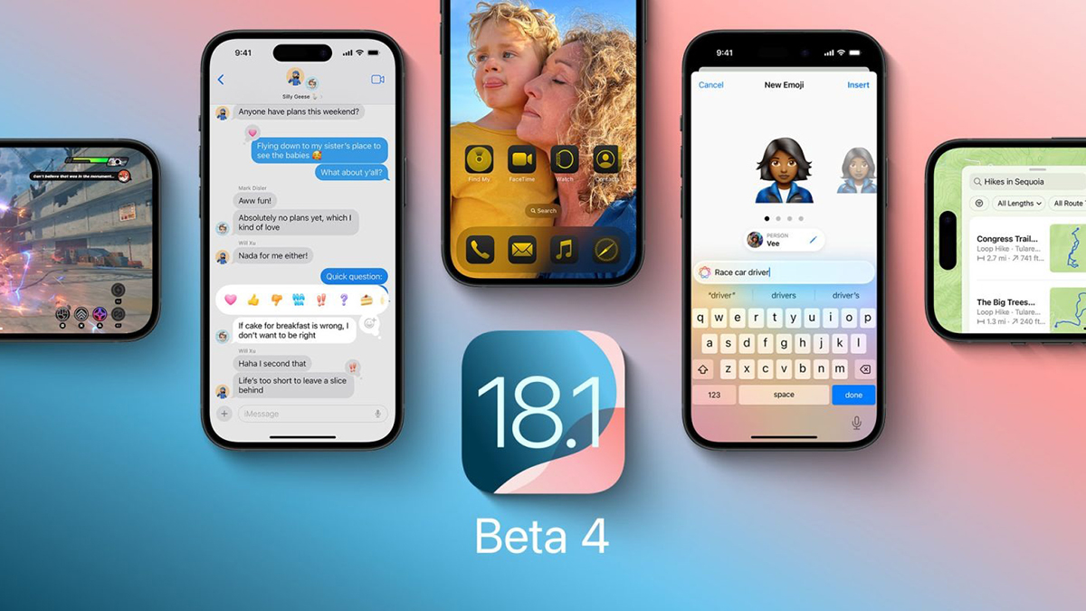 Đã có bản beta thứ tư dành cho nhà phát triển của iOS 18.1