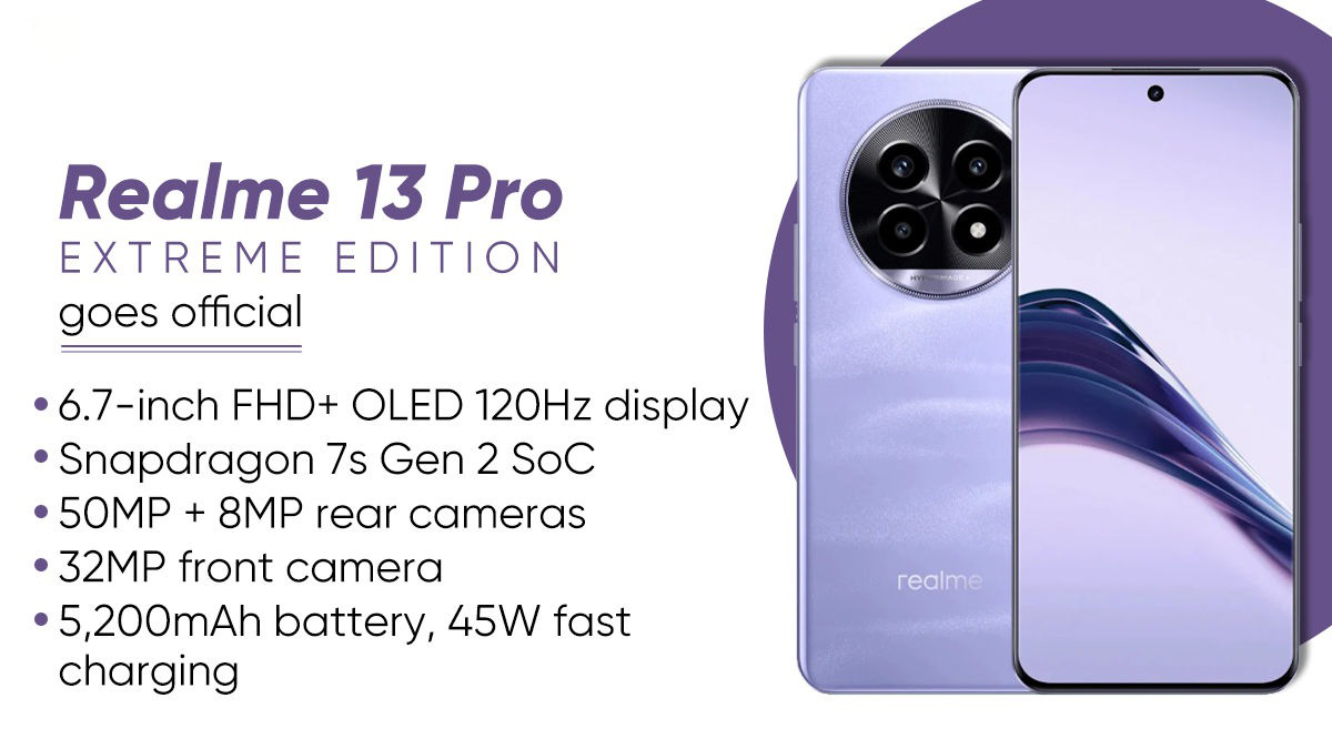 realme 13 Pro Extreme Edition với chip SD7s Gen 2 ra mắt