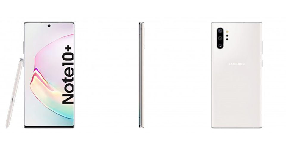 Galaxy Note 10+ màu trắng lộ ảnh báo chí, bút S Pen cùng màu đi kèm