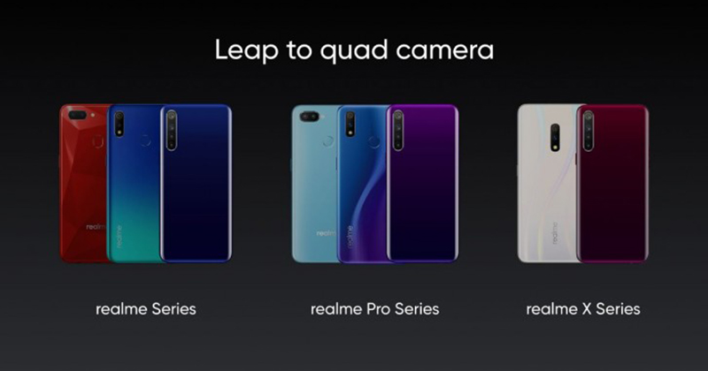Realme sẽ ra mắt ba smartphone có 4 camera sau vào cuối tháng 10 tới
