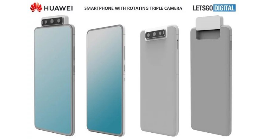 Huawei được cấp bằng sáng chế smartphone với 3 camera xoay lật