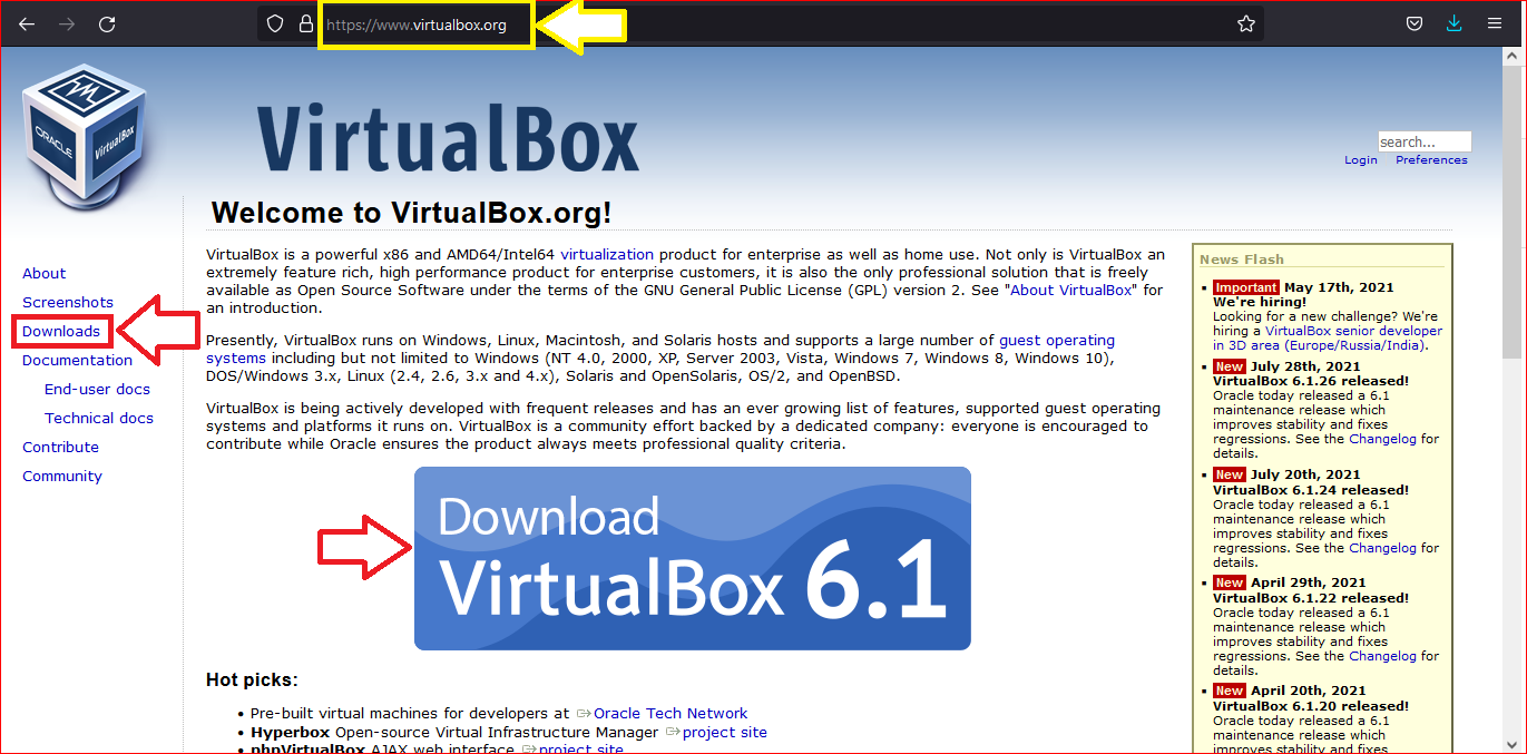 Virtualbox Download phần mềm tạo máy ảo trên Windows 10