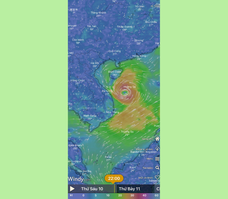 Cách sử dụng Windy com dự báo tình hình thời tiết, cơn bão