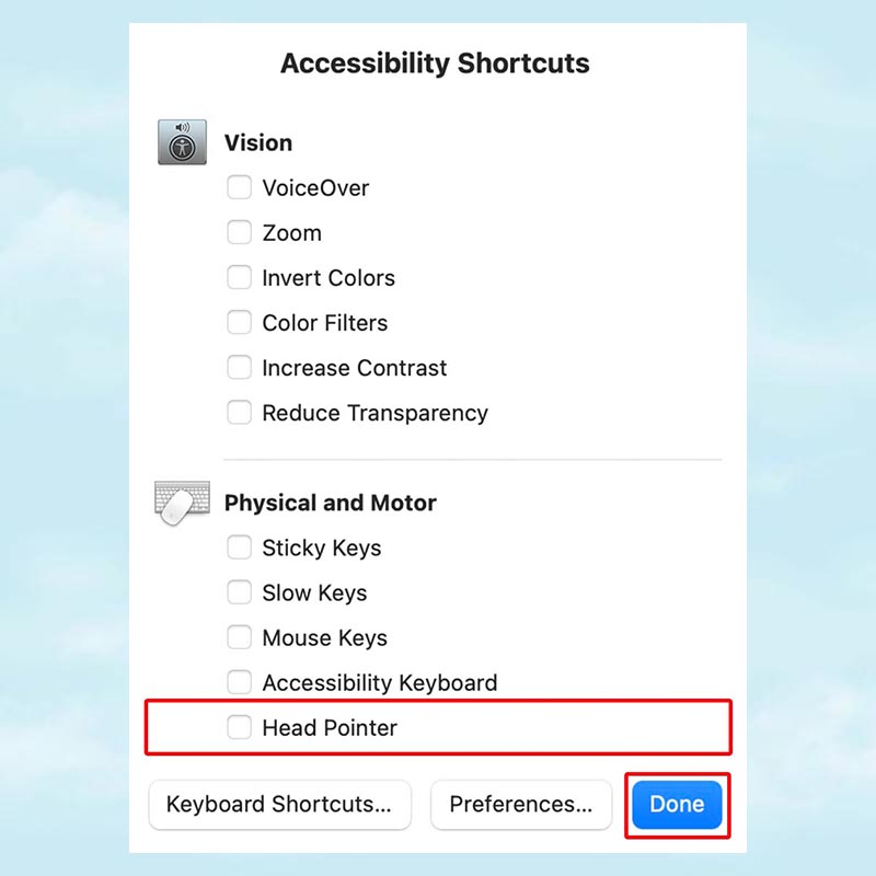 Hướng dẫn cách sử dụng tính năng Head Pointer trên MacOS