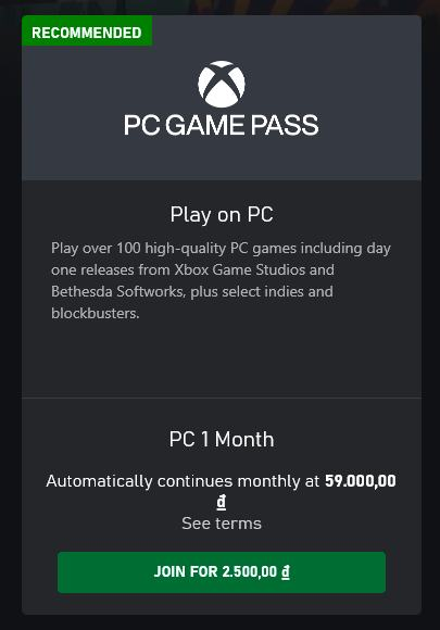 Hướng dẫn cách mua PC Game Pass giá vùng Việt Nam, chơi cả trăm game ...