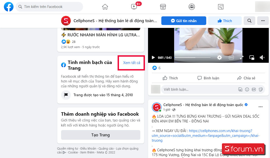 Facebook Library - Xem quảng cáo fanpage cực đơn giản