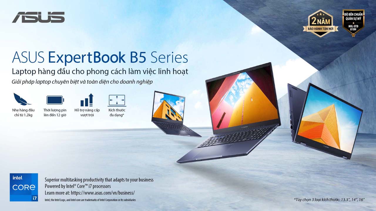 ASUS ExpertBook B5 2022 Series ra mắt: Giải pháp tối ưu cho các doanh nghiệp vừa và nhỏ, giá từ ...