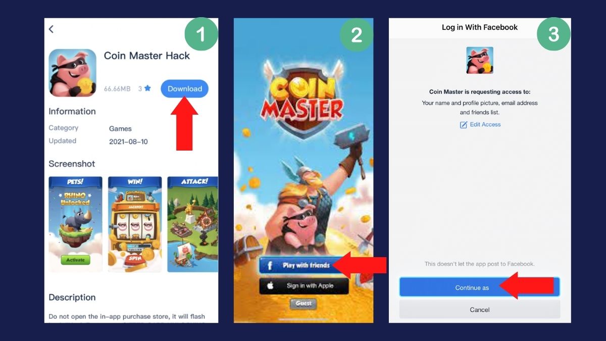Cách tải game Coin Master trên Android, iOS, PC nhanh chóng