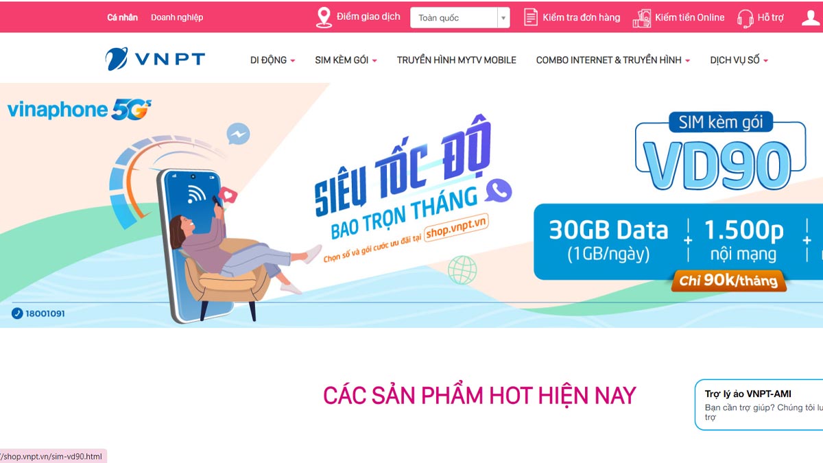 Cách đăng ký 4G Vinaphone 50k/ tháng giá rẻ tốc độ cao