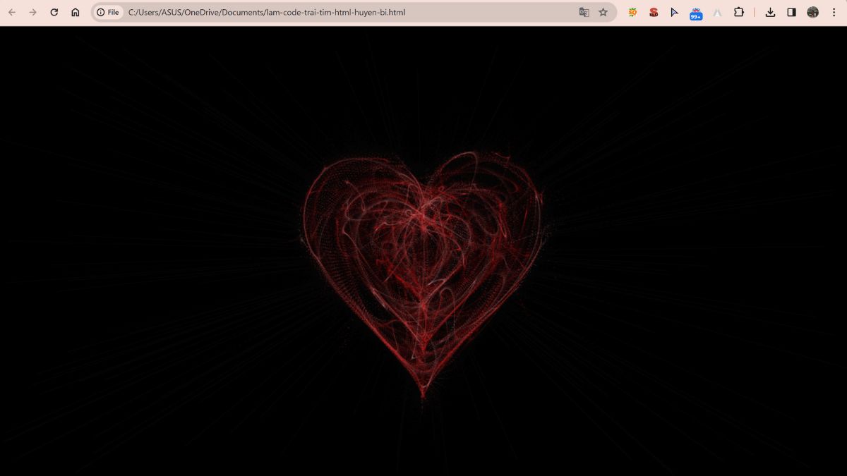 Tạo code trái tim HTML tặng người thân yêu nhân ngày 8/3