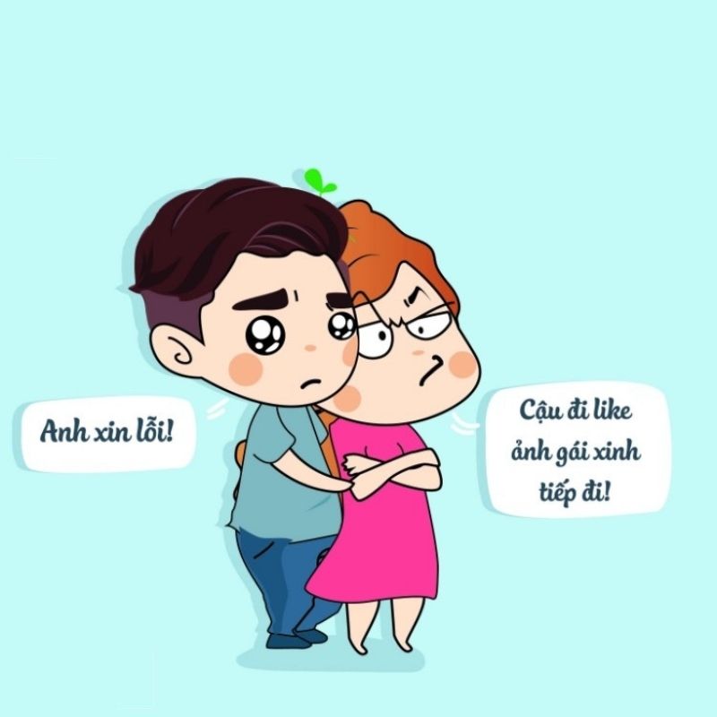 99+ ảnh meme xin lỗi người yêu cute, đáng yêu, hài hước
