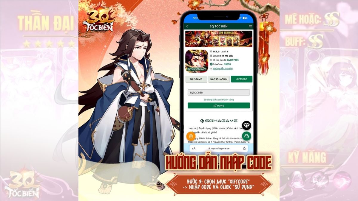 Code 3Q Tốc Biến mới nhất tháng 3/2024 - Cách nhập code